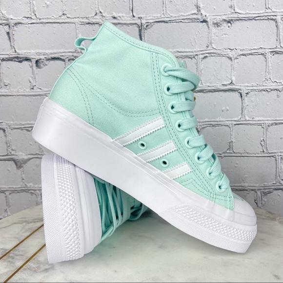 adidas | Shoes | Adidas Original Womens Nizza Platform Midtop Halo Mint ...